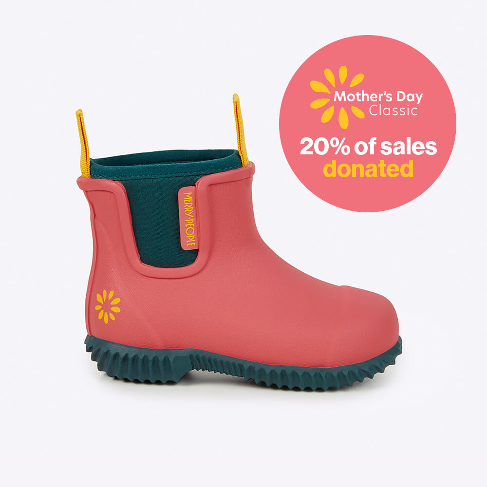 Merry People X Mothers Day Classic Bobbi Kids Gumboot // Coral Teal [R